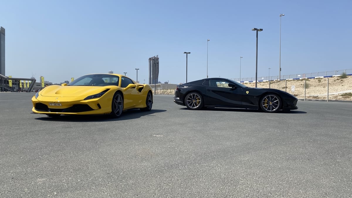 StriveME - بالفيديو فيراري اف 8 سبيدر بمواجهة فيراري 812 جي تي أس على الحلبة